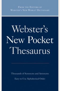 Buy Websters New Pocket Thesaurus Book
