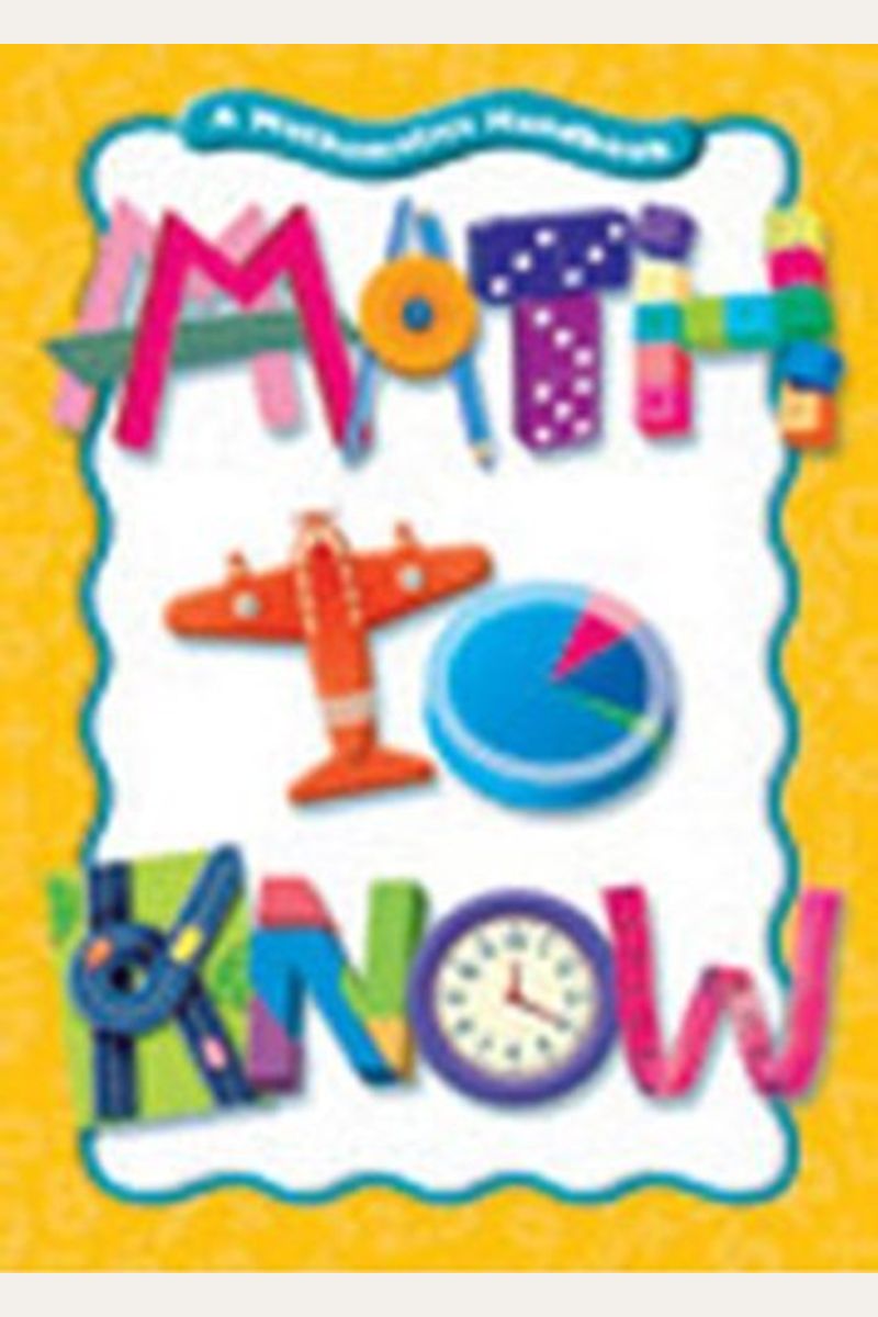 Buy Great Source Math To Know: A Mathematics Handbook, Grades 3-4 Book ...