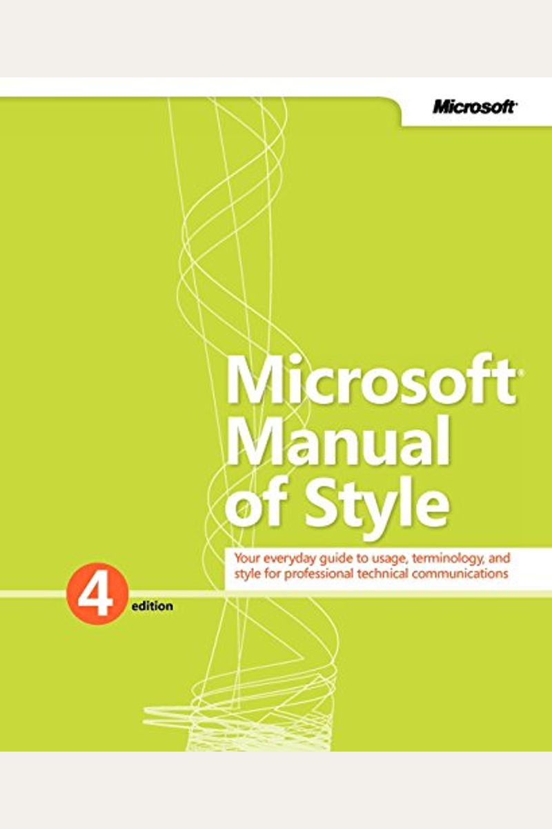 Buy Microsoft Manual Of Style Book By: Microsoft Corporation