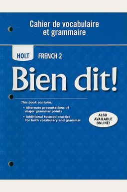 Buy Bien Dit!: Cahier De Vocabulaire Et Grammaire Book By: Hrw