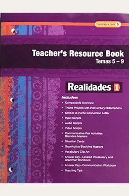 Buy Realidades 1 Teacher's Resource Book Temas 5-9 Book By: Pearson
