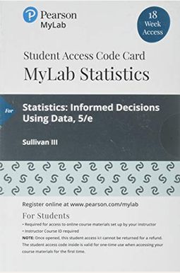 Buy Mylab Statistics With Pearson Etext -- 18 Week Standalone Access ...
