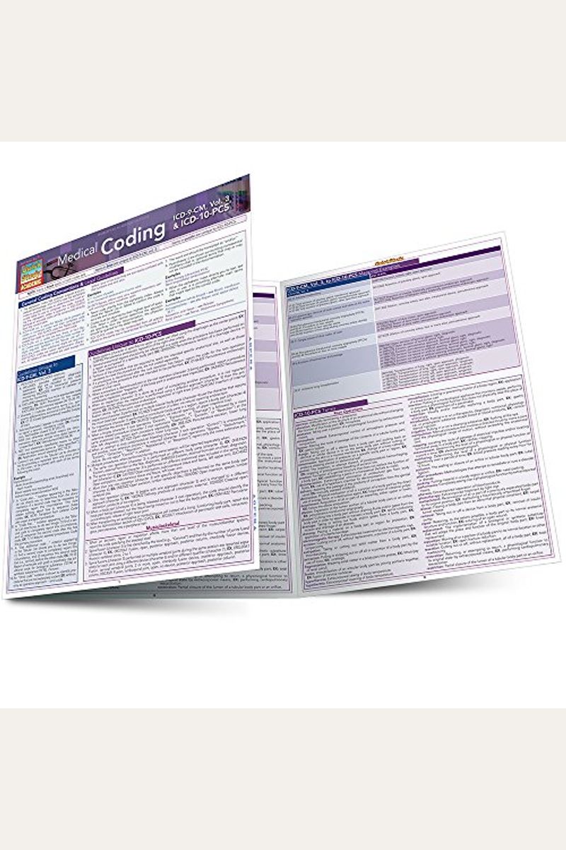Buy Medical Coding Icd-10-Pcs: A Quickstudy Laminated Reference Guide ...