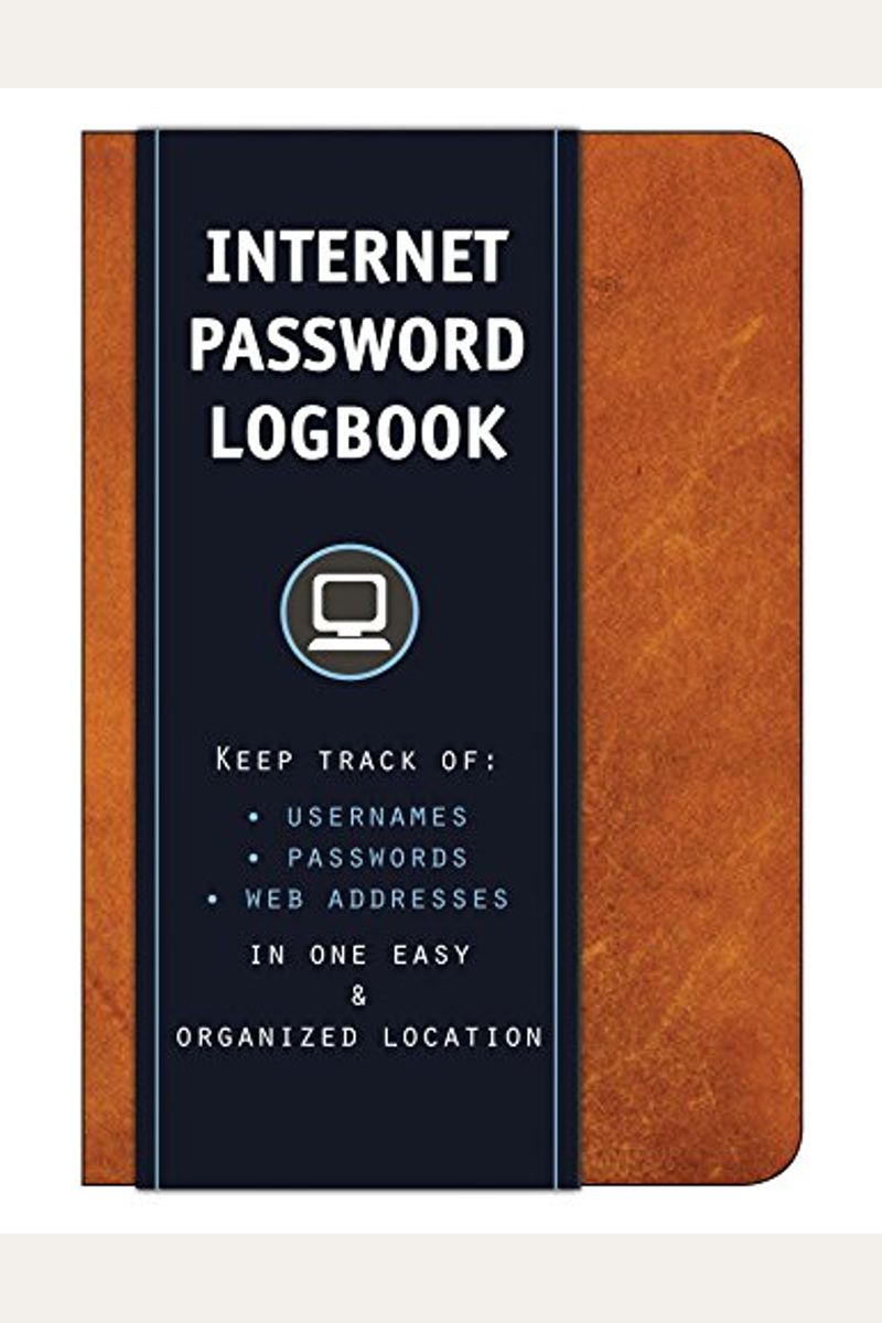 Buy Internet Password Logbook Cognac Leatherette Keep Track Of