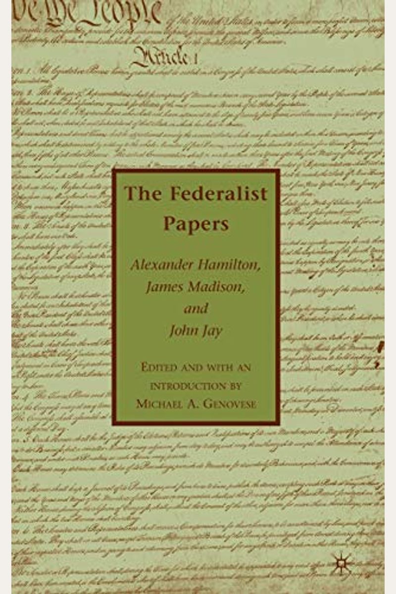 Buy The Federalist Papers Book By: A Hamilton