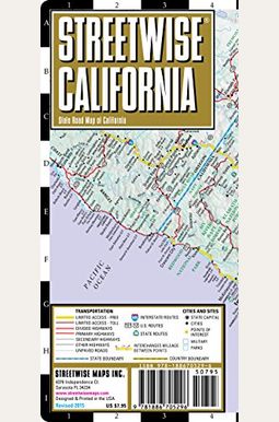Buy Streetwise California Map - Laminated State Road Map Of California ...