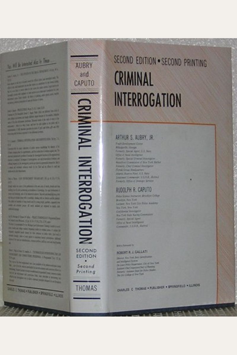 Buy Criminal Interrogation, Book By: Arthur S Aubry