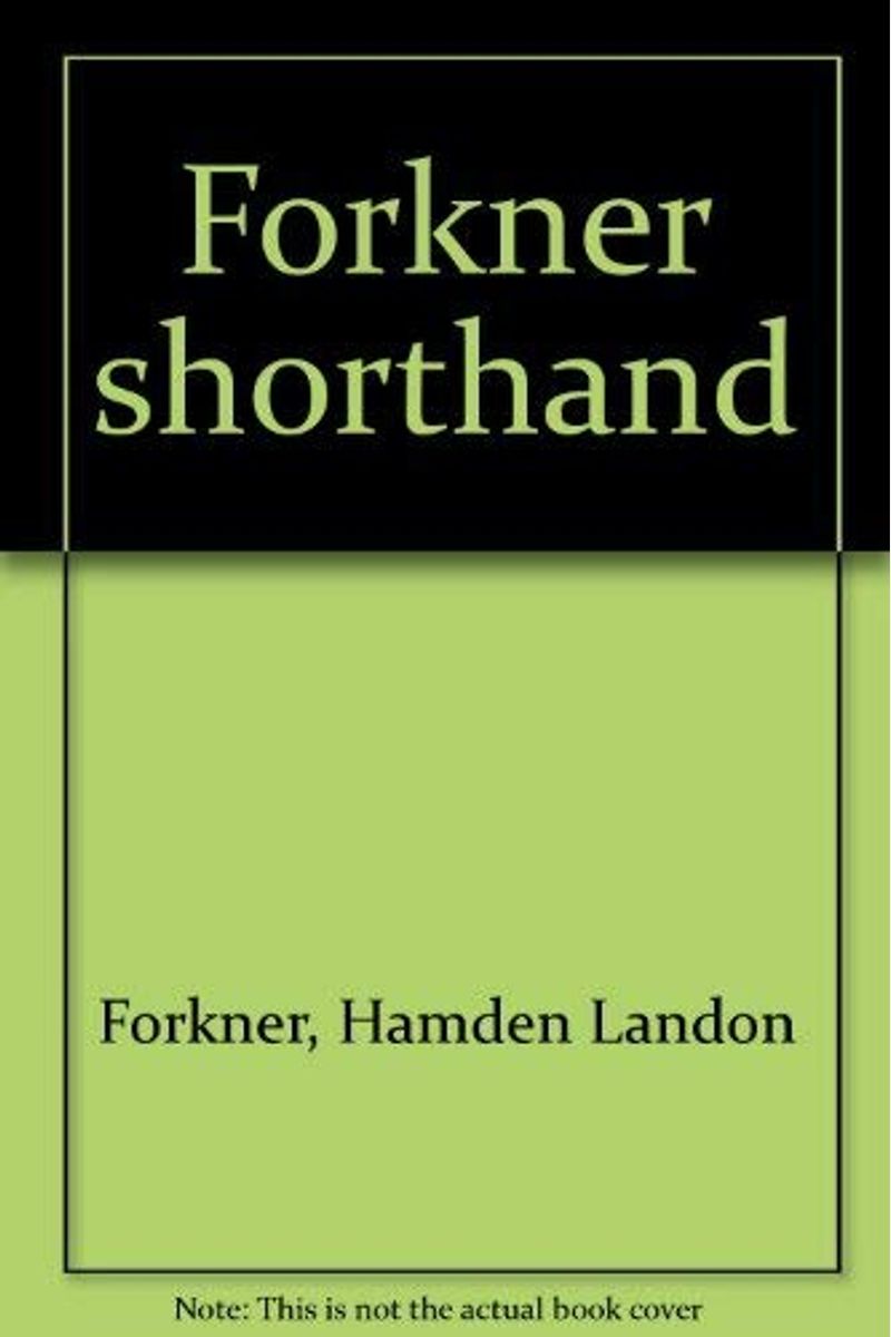 Buy Forkner Shorthand Book By: Hamden L Forkner