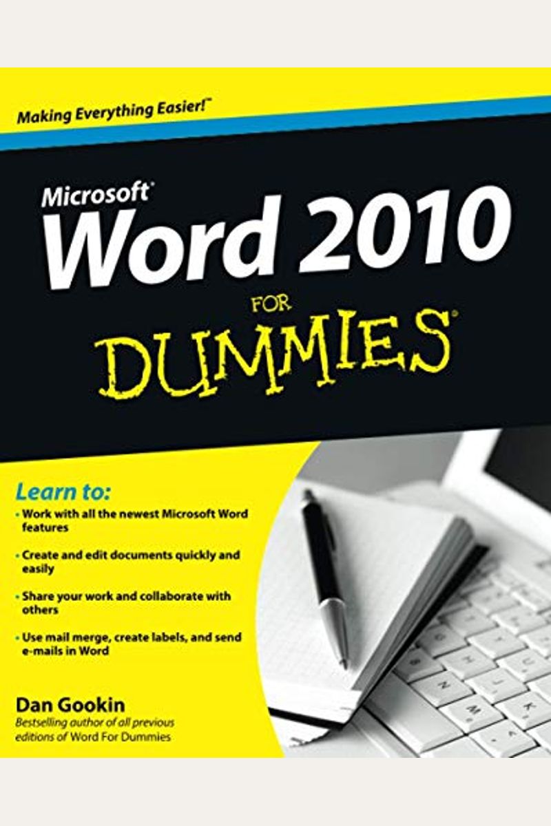 Buy Word 2010 For Dummies Book By: Dan Gookin