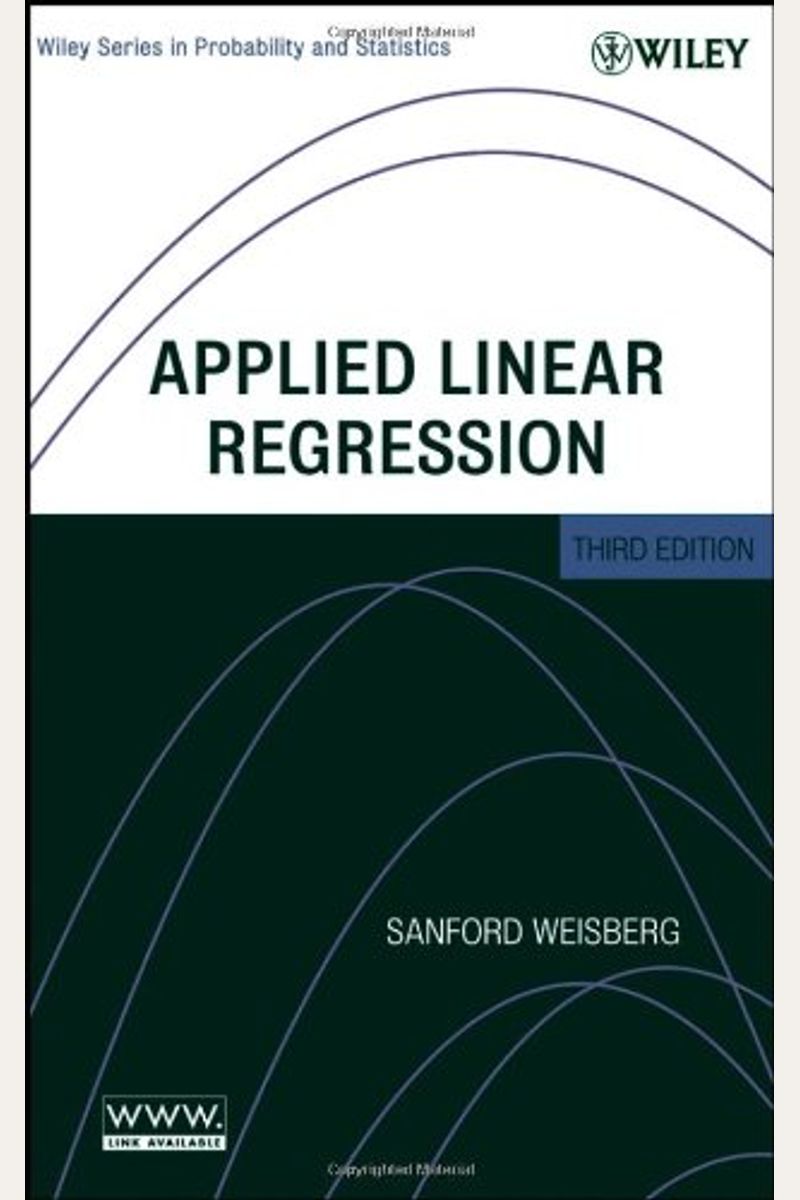 Buy Applied Linear Regression Book By Sanford Weisberg