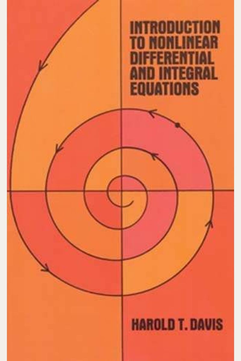 Buy Introduction To Nonlinear Differential And Integral Equations Book ... Buy Introduction To Nonlinear Differential And Integral Equations Book ...