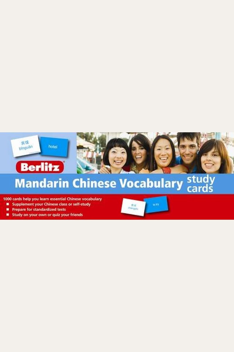Buy Mandarin Chinese Vocabulary Study Cards Book By: Berlitz