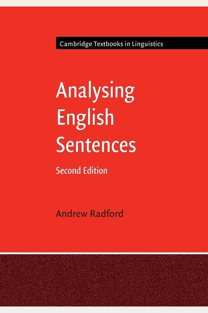 Buy Analysing English Sentences Book By: Andrew Radford Buy Analysing English Sentences Book By: Andrew Radford