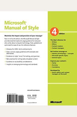 Buy Microsoft Manual Of Style Book By: Microsoft Corporation