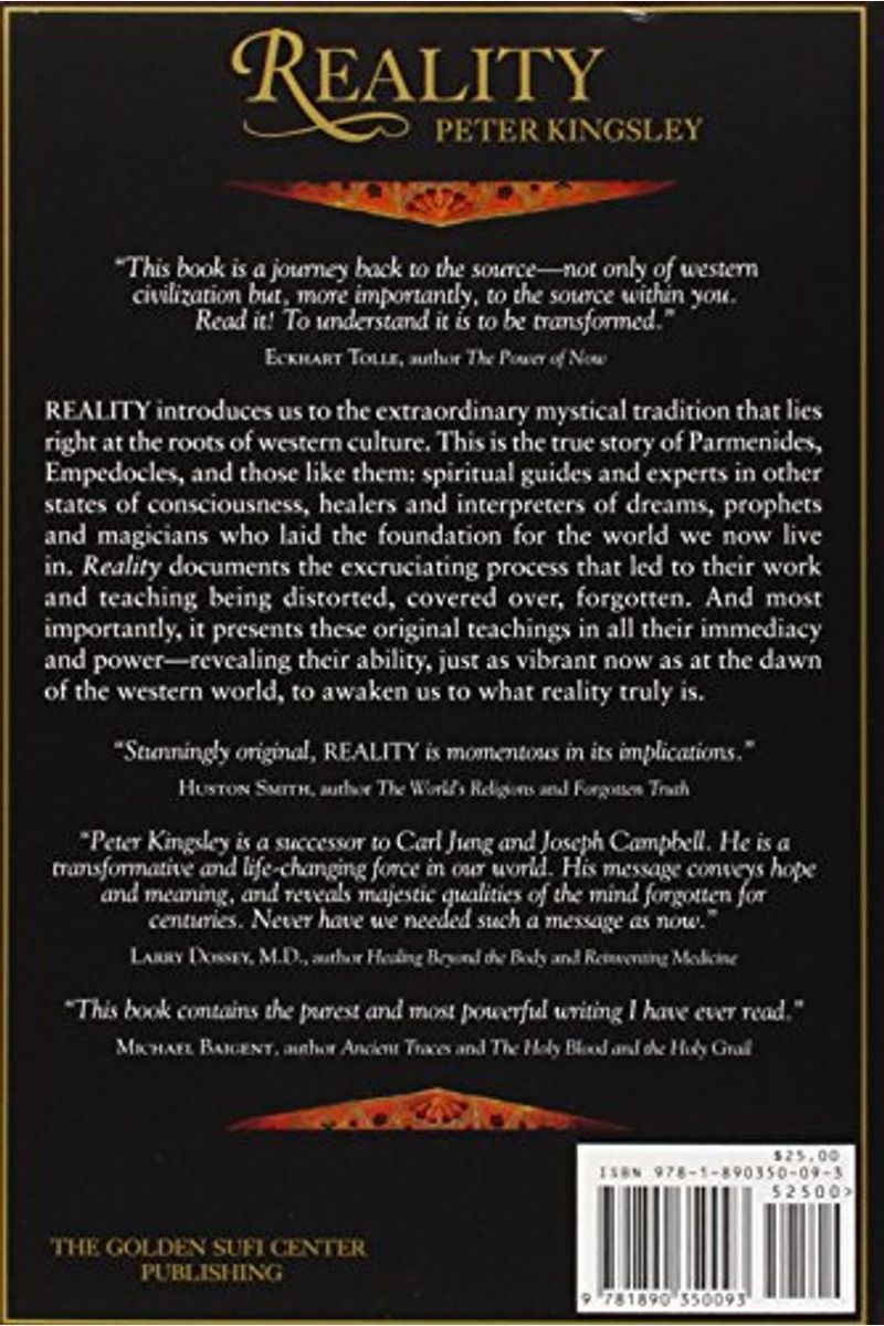Buy Reality Book By: Peter Kingsley